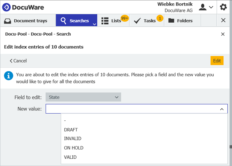 All at Once: Indexing Edits in Multiple Documents